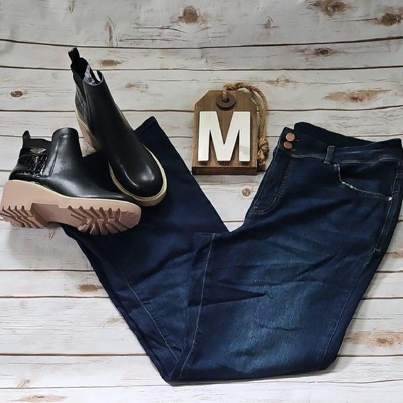 Maurices | Jeans | Maurices Everflex Dark Wash Factory Distressed Flare ...